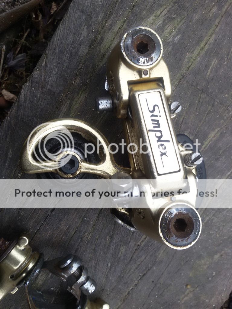 Sold Simplex super L.J. gold shifters and mechs | Retrobike