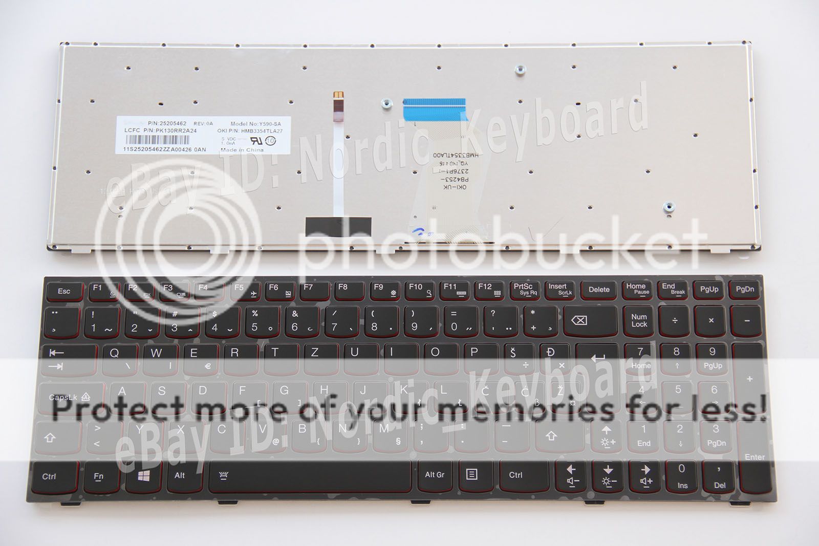 Backlit Bosnian Slovenian Croatian Keyboard for Lenovo IdeaPad Y500 ...